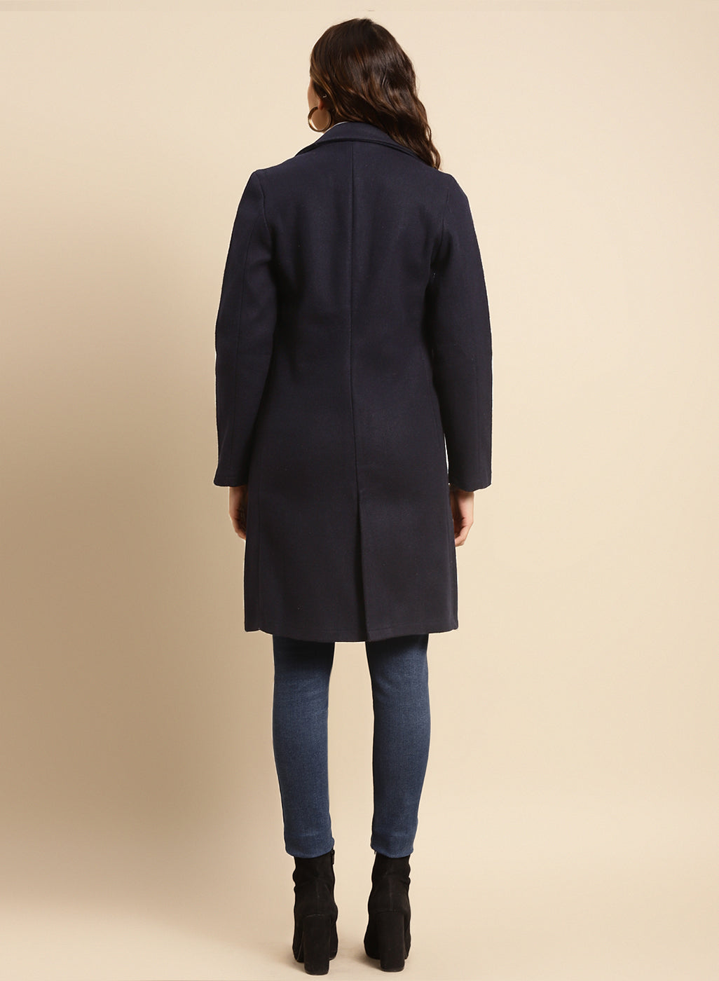 Green Long Plain Coat-18WF0308-4A – Lakshita